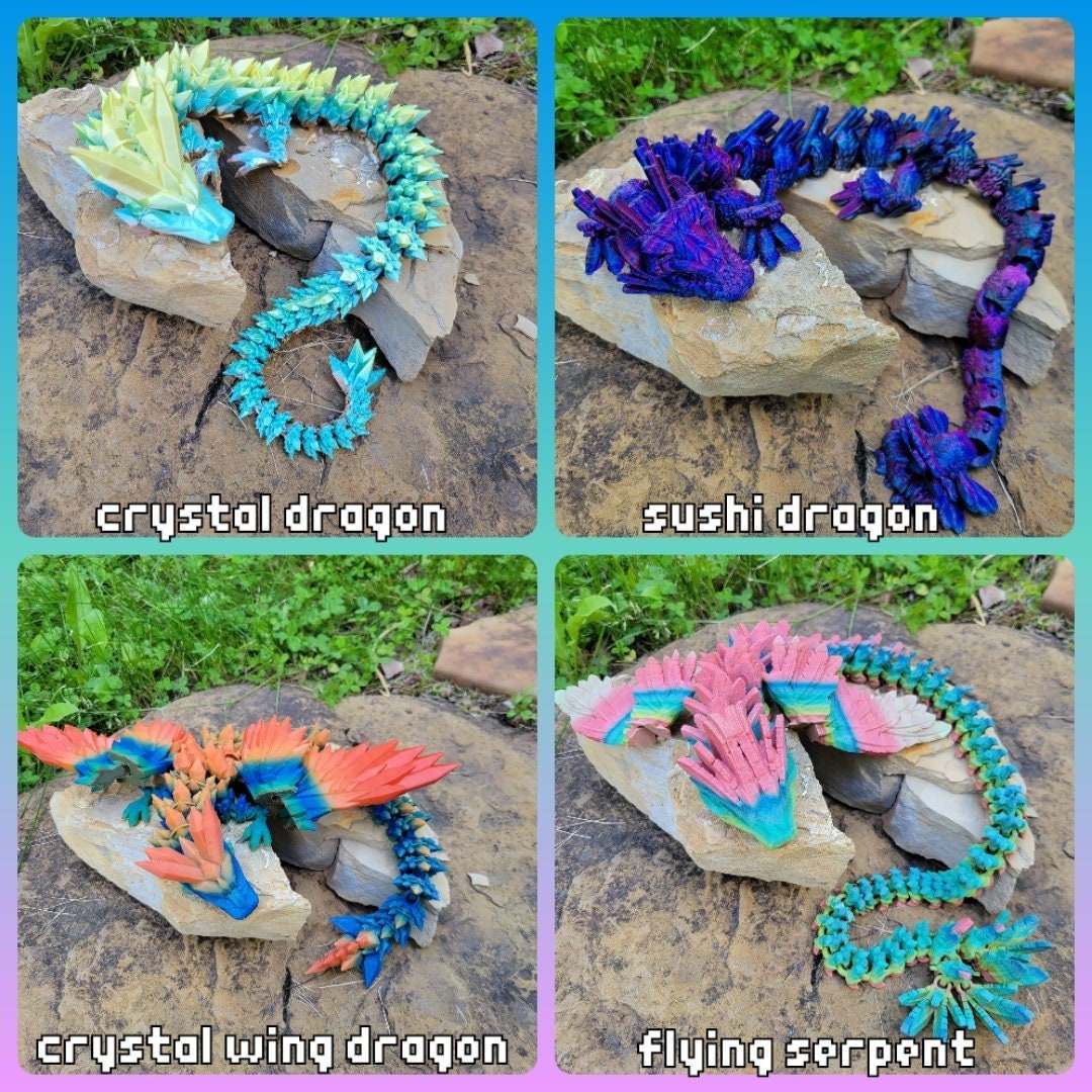 Flexi Fidget Dragons by Cinderwing 3d - Etsy Canada