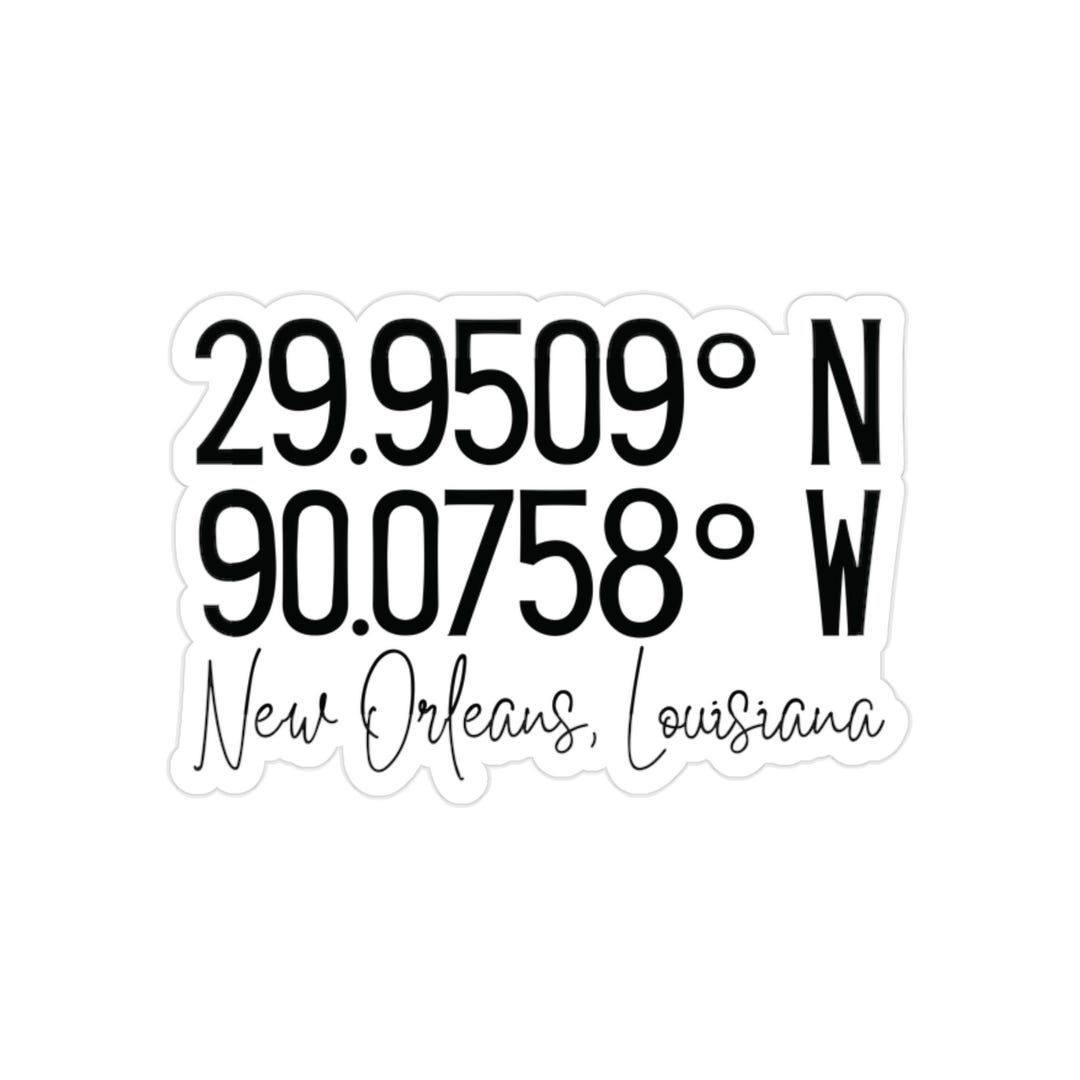 City of New Orleans Coordinate Sticker, Transparent Background - Etsy