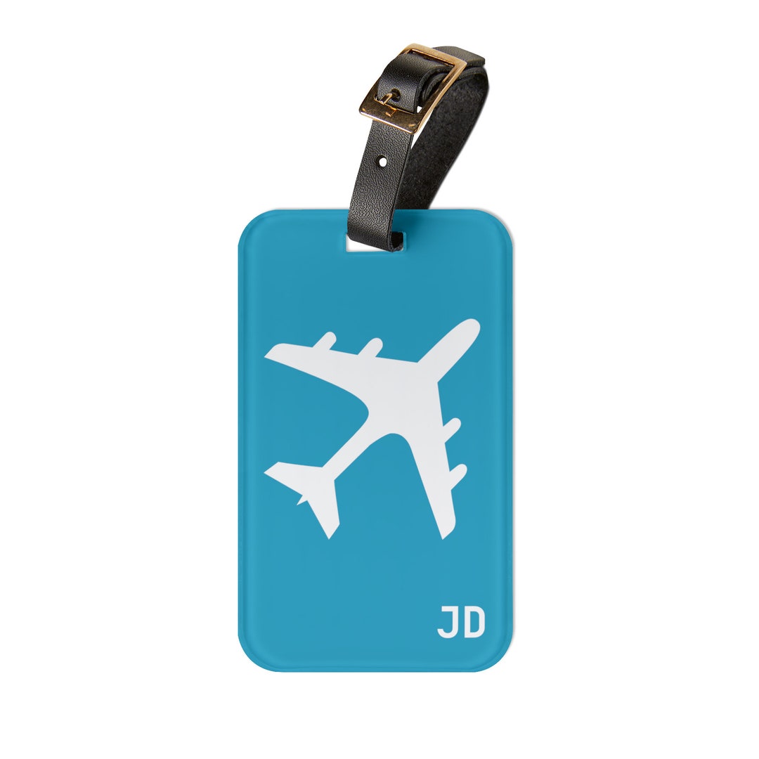 Personalized Luggage Tag Airplane Theme - Etsy
