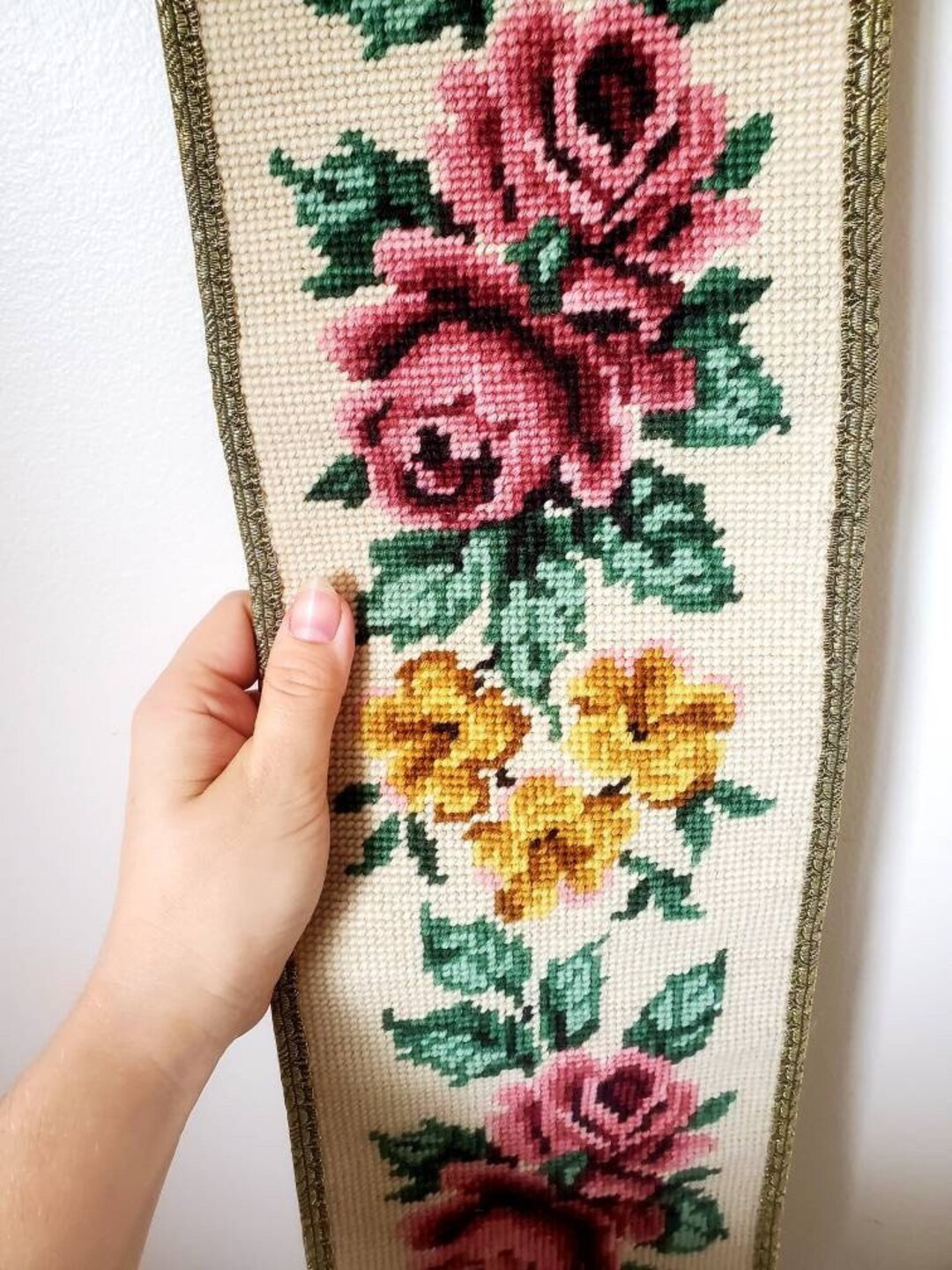 Vintage Scroll Tapestry Wall Hanging, Hand Made Nordic Wall Runner ...