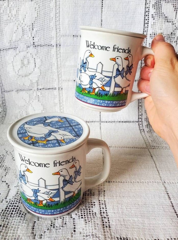 Vintage Geese welcome Friends Coffee Mugs With - Etsy
