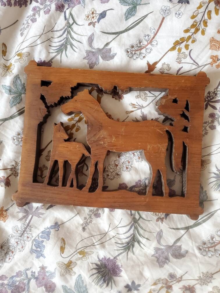 Wooden Scroll Saw Art Horse Silhoette on Wood - Etsy