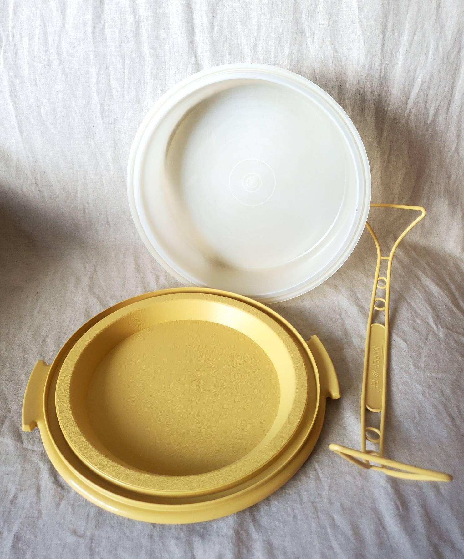 Tupperware Medium Plastic Handled Cake Dessert Carrier, Vintage ...