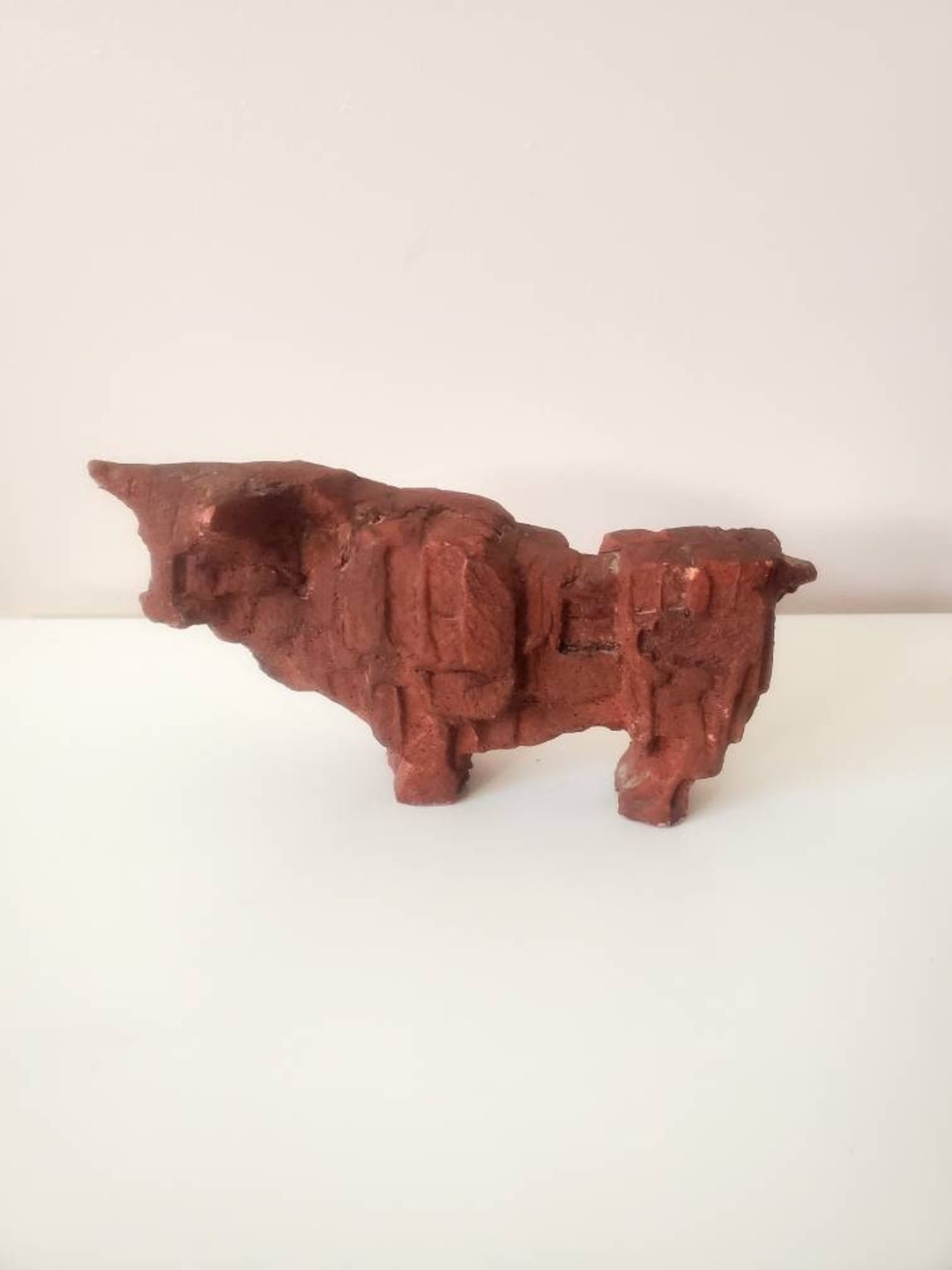 Unique Decor Brick Bull Sculpture, Brick Bison Figurine - Etsy