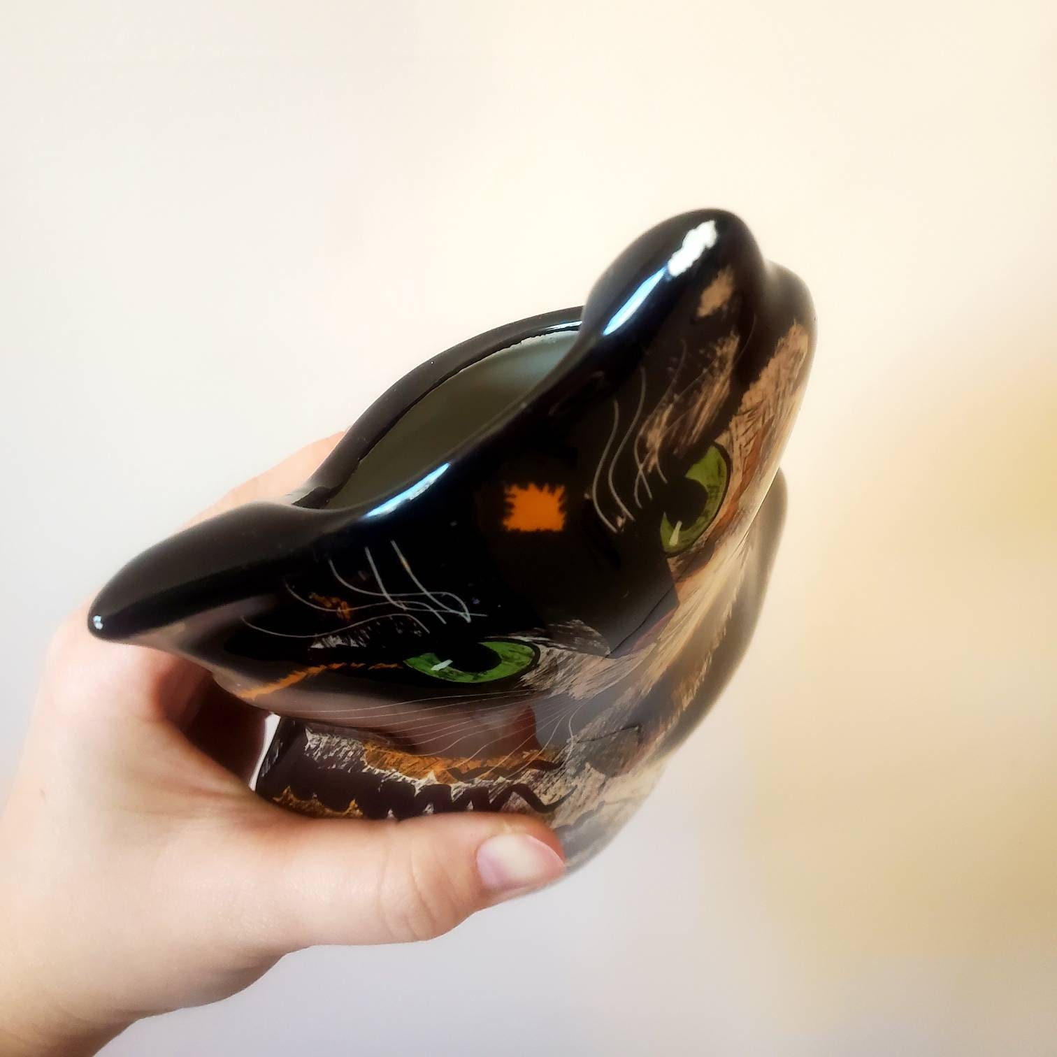 Vintage Hand Painted Cat Vase Cats by Nina Lyman Calico Cat Vase 11 - Etsy