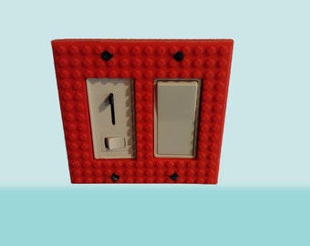 3D Printed Cover Plate for Light Switch compatible With LEGO Building ...