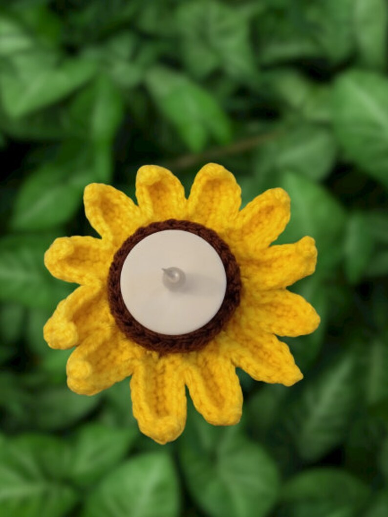 Sunflower Tea Light Holder Crochet Pattern - Etsy