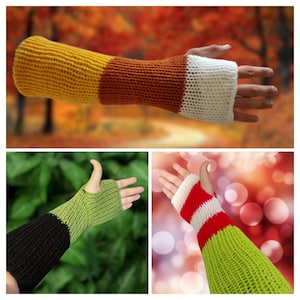 Fingerless Gloves Collection Circular Knitting Machine Pattern - Etsy