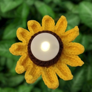 Sunflower Tea Light Holder Crochet Pattern - Etsy