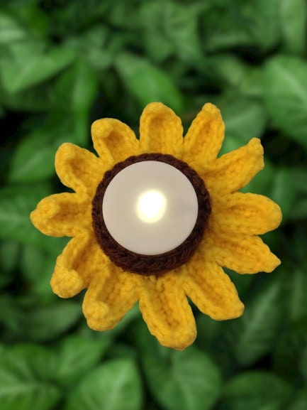 Sunflower Tea Light Holder Crochet Pattern - Etsy