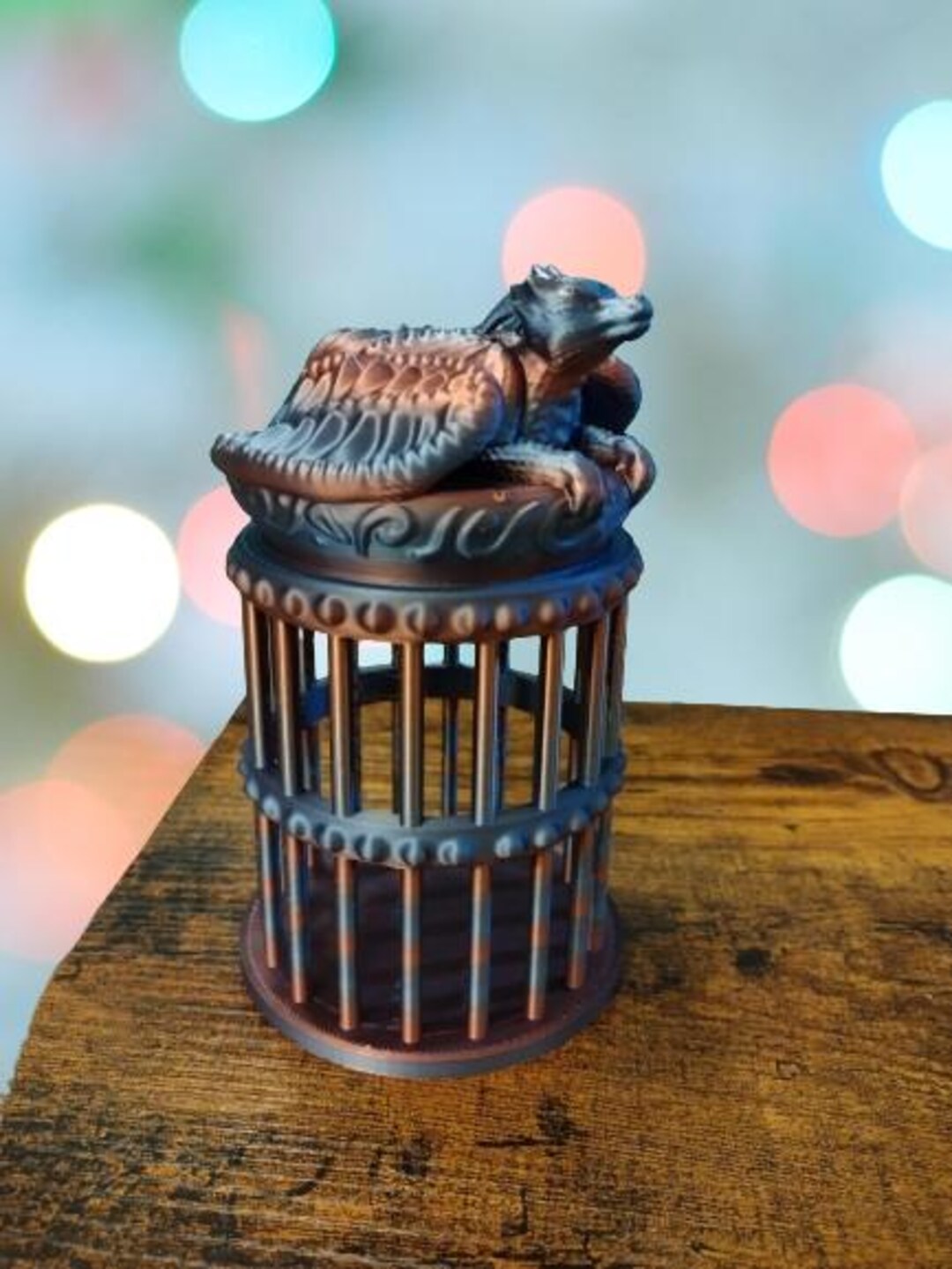 Dragon Dice Cage in Red Blue Swirl - Etsy
