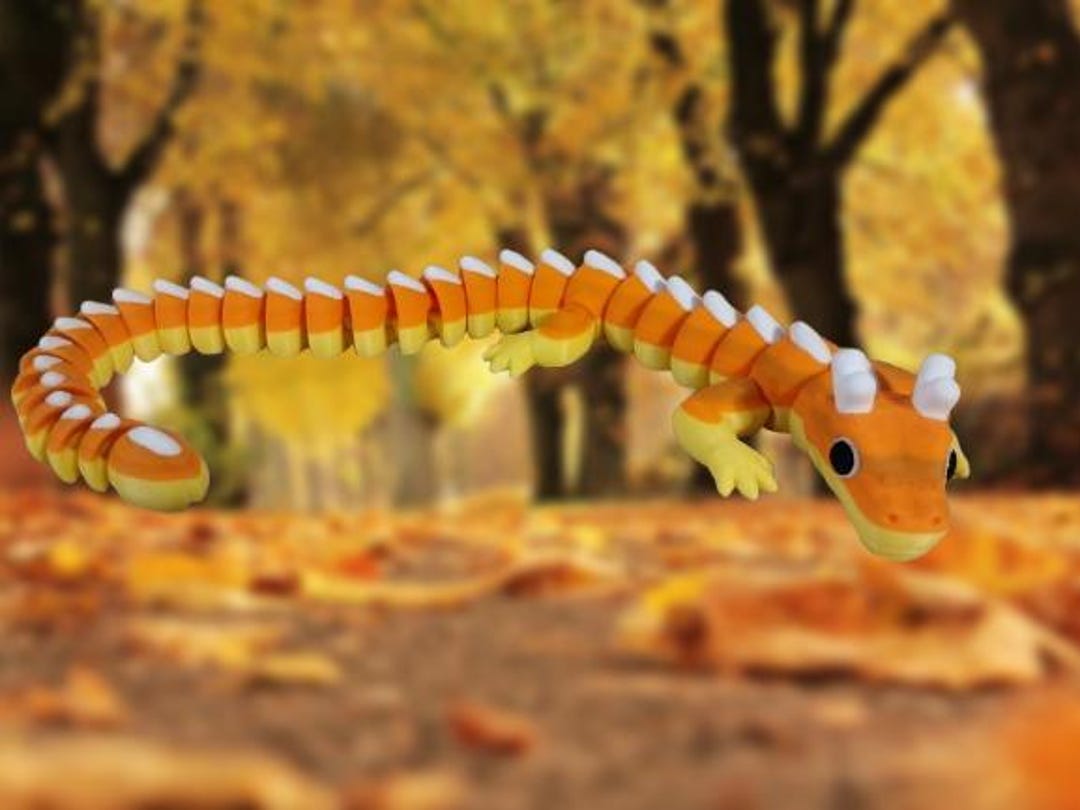 3d Printed Candy Corn Colored Dragon - Etsy