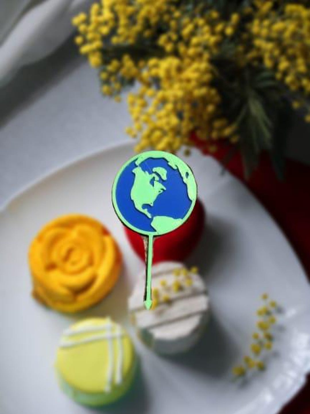 Earth Cupcake Topper Commercial Use STL File - Etsy