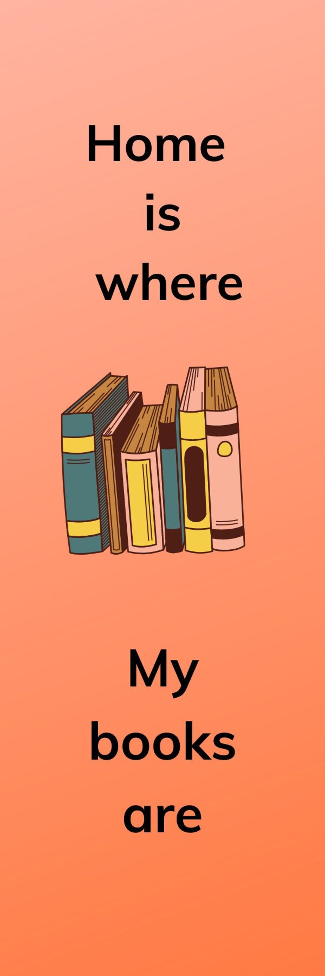 Printable Book Themed Bookmark - Etsy