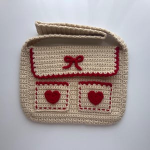 Signature Crochet Messenger Bag Pattern With Heart Pockets - Beginner ...