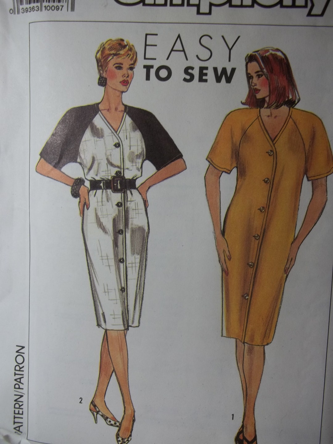 Simplicity 9614, Easy, Dress, Pattern, 6-14, 16-24, Misses, Plus Size ...
