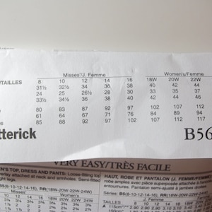 Butterick 5655 Dress Top Pants Sewing Pattern - Etsy