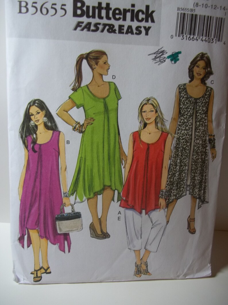 Butterick 5655 Dress Top Pants Sewing Pattern - Etsy