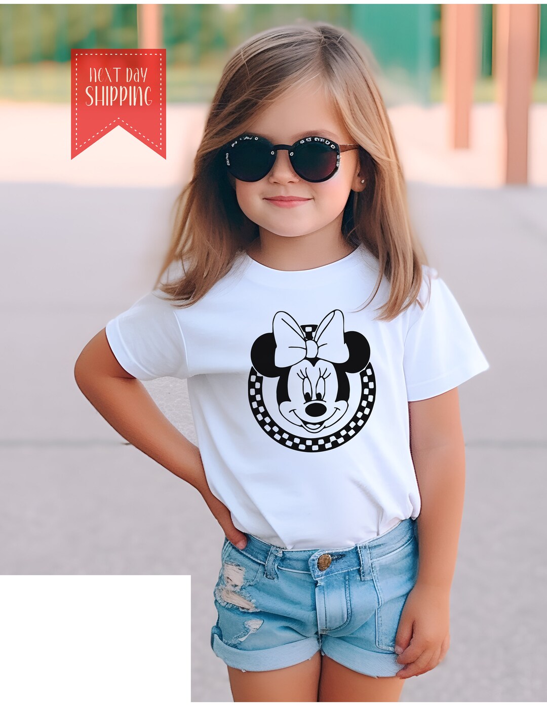 Retro Checkered Minnie Mouse Tee: Classic Cartoon Shirt - Etsy