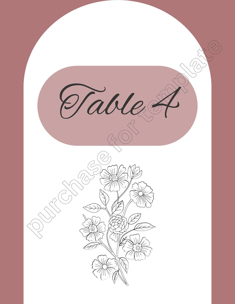 Table Signs - Wedding - Etsy