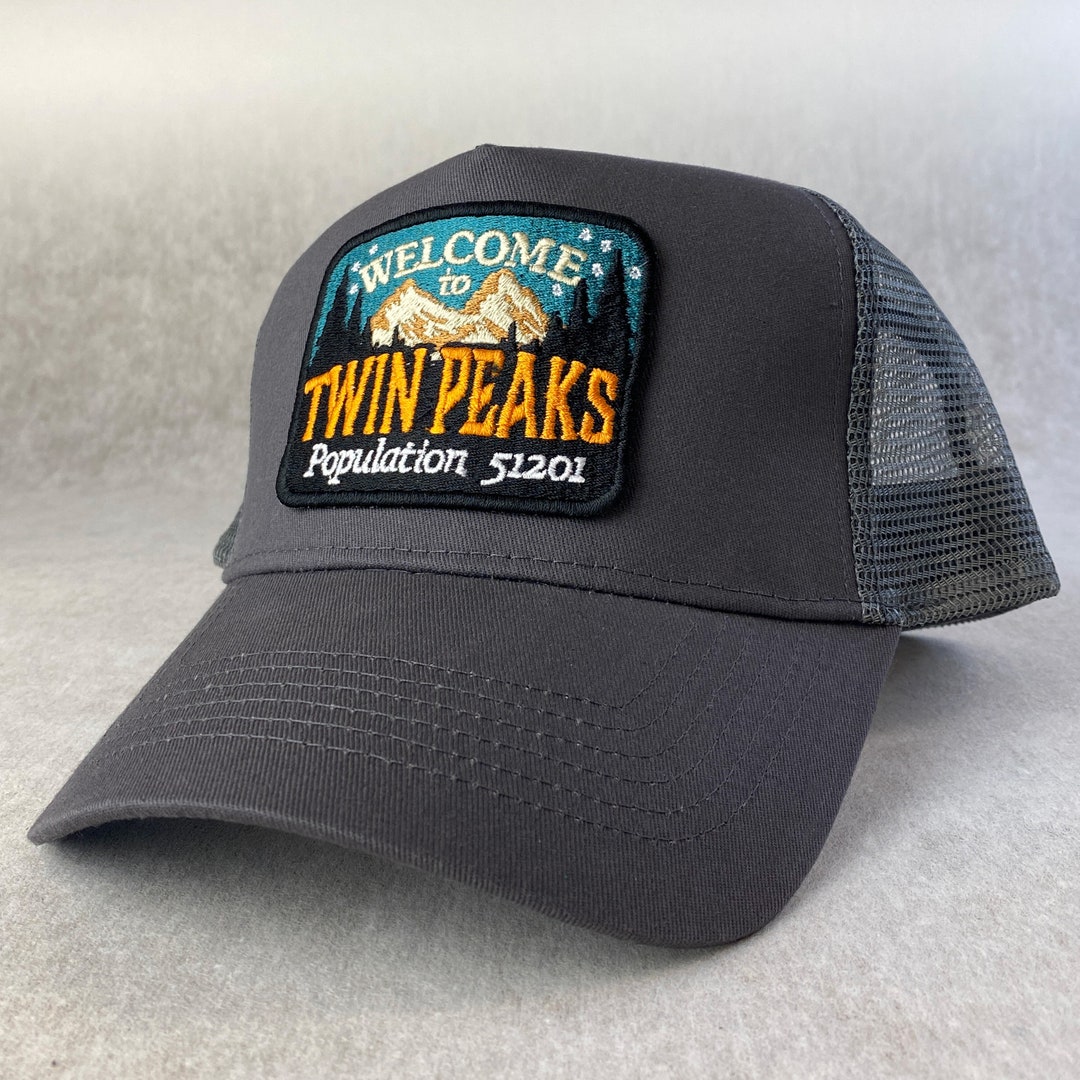 Twin Peaks Inspired Retro Trucker Cap. David Lynch Hat. Grey. - Etsy