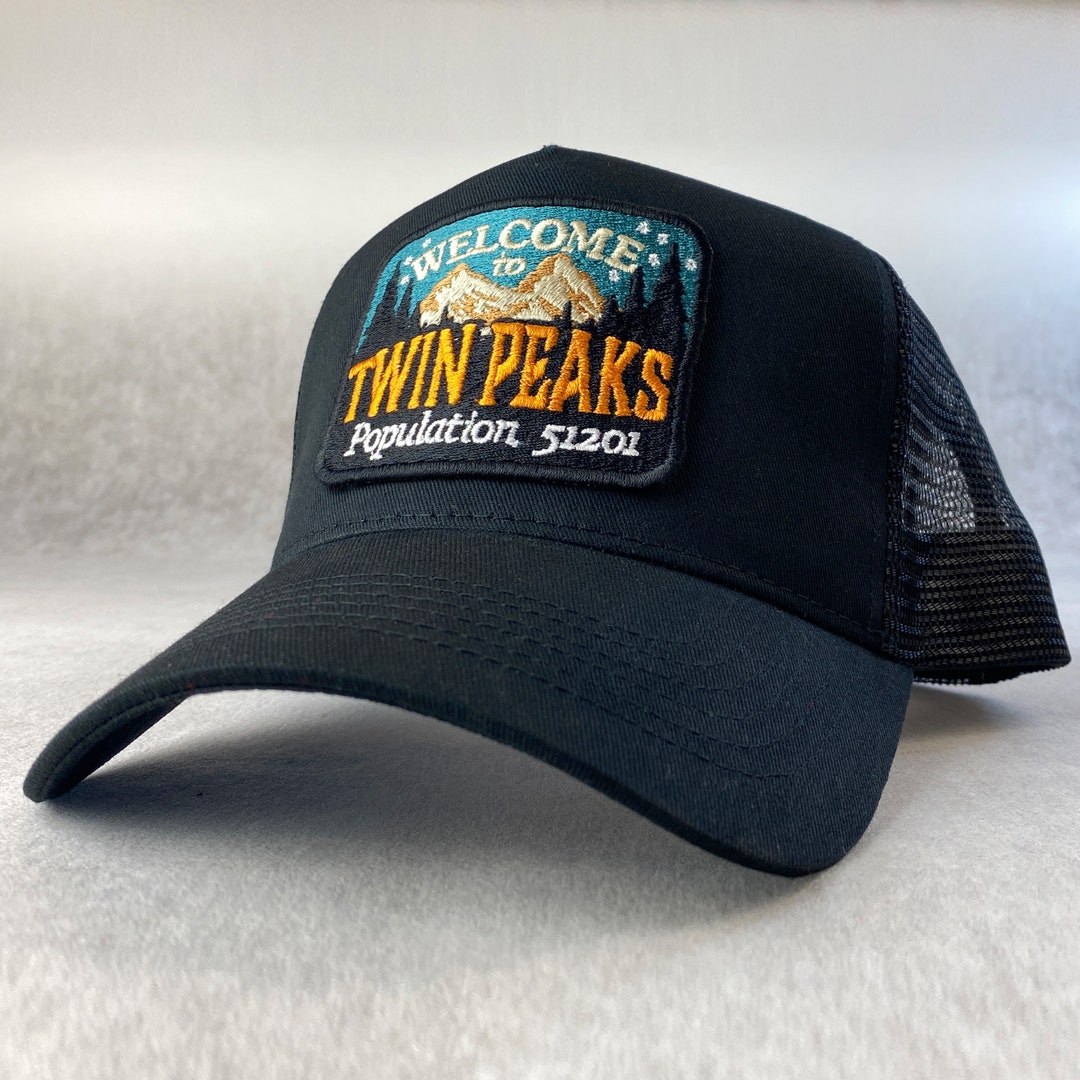 Twin Peaks Inspired Retro Trucker Cap. David Lynch Cult TV Hat in Black ...
