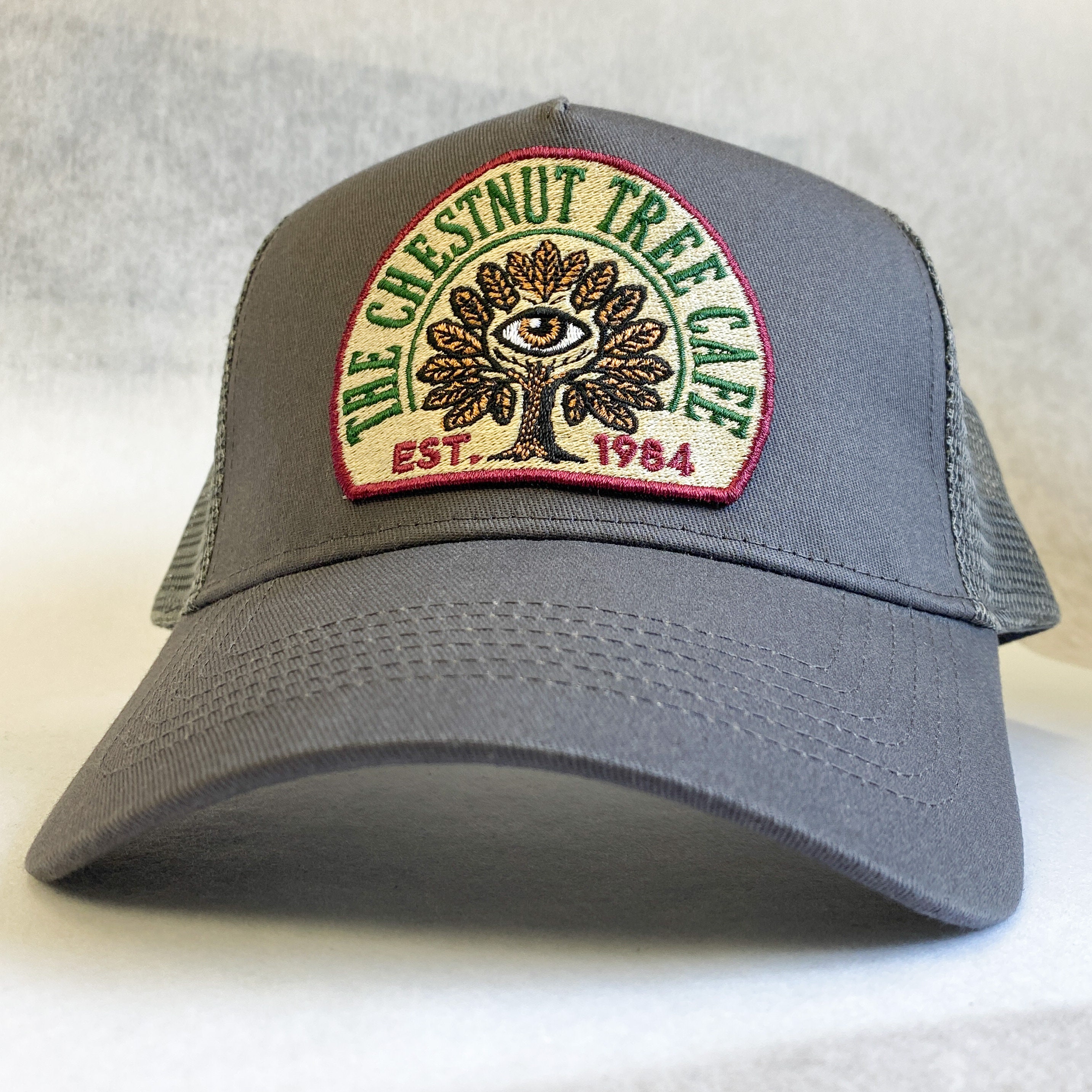 Chestnut Tree Cafe Hat: 1984 Orwell Embroidered Patch Trucker Cap - Etsy