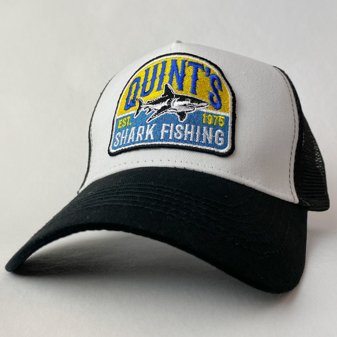 Quint's Shark Fishing Hat: Retro Embroidered Trucker Cap - Etsy