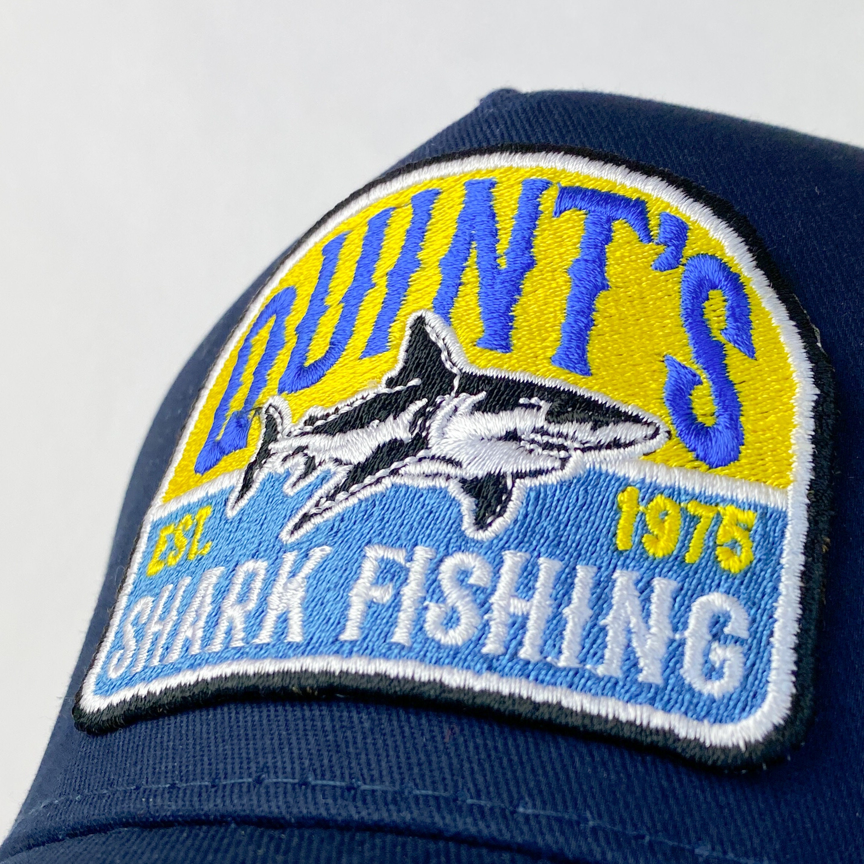 Quint's Shark Fishing Hat: Retro Embroidered Trucker Cap Inspired by ...