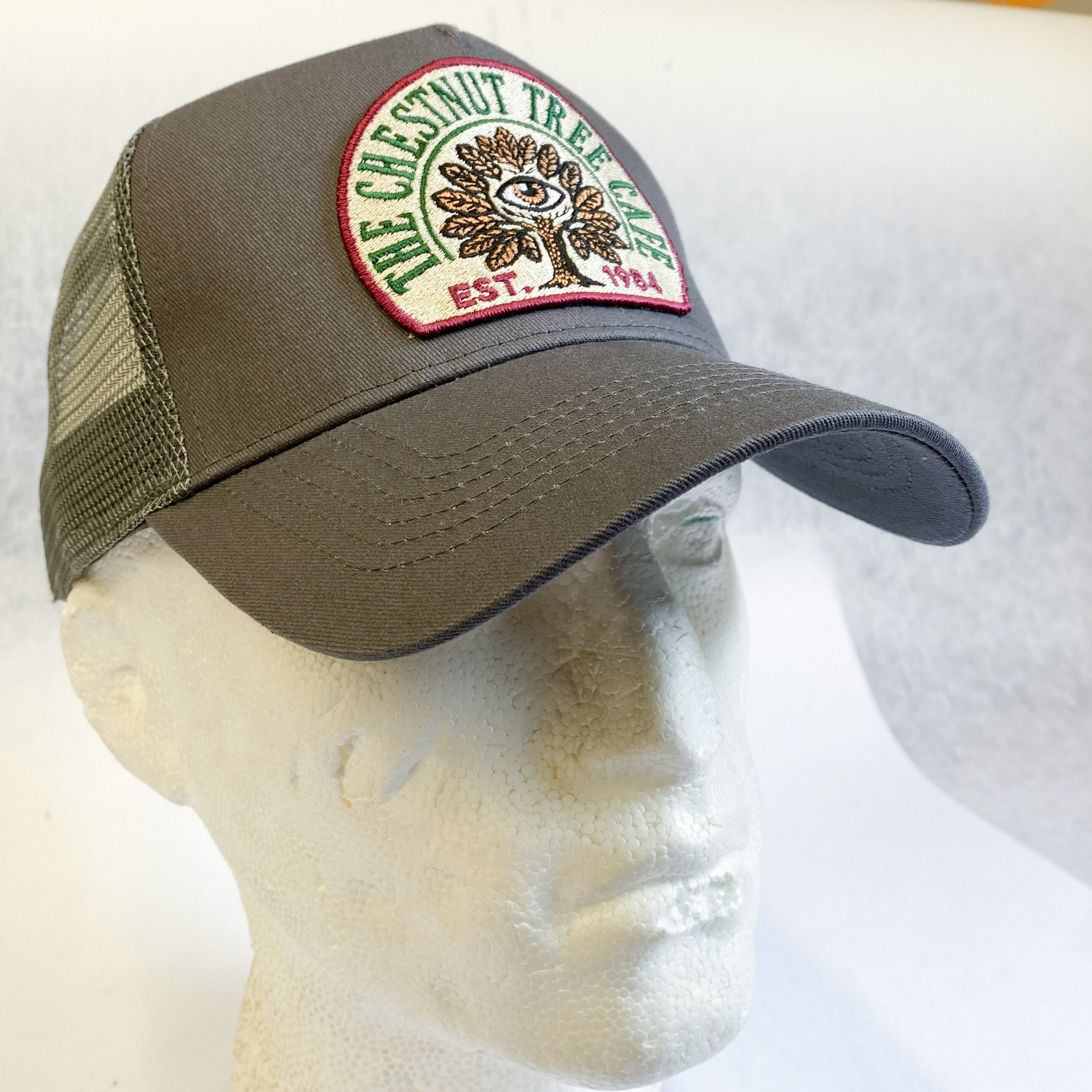 Chestnut Tree Cafe Hat: 1984 Orwell Embroidered Patch Trucker Cap - Etsy