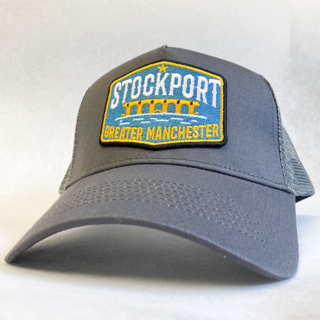 Stockport Hat Retro Embroidered Patch Trucker Baseball Cap - Cool Gift ...