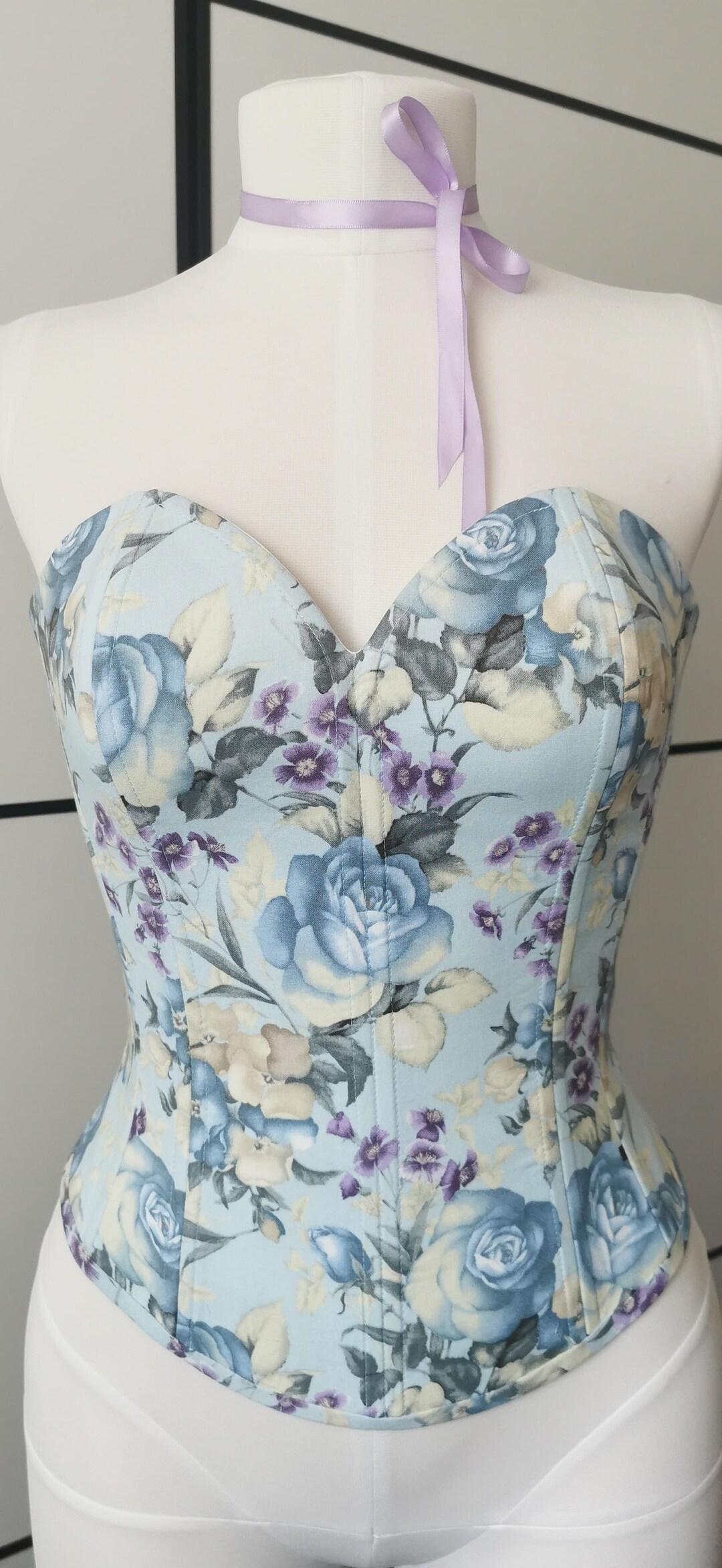 Corset, Top, Corset Top, Flower Corset, Cotton Corset, Top - Etsy