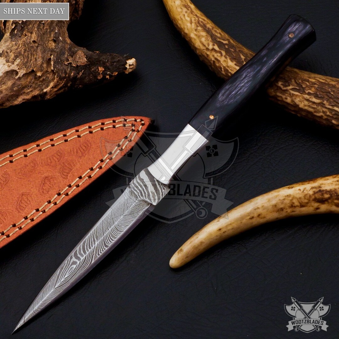Personalized Custom Handmade Damascus Steel Boot Knife Camping - Etsy