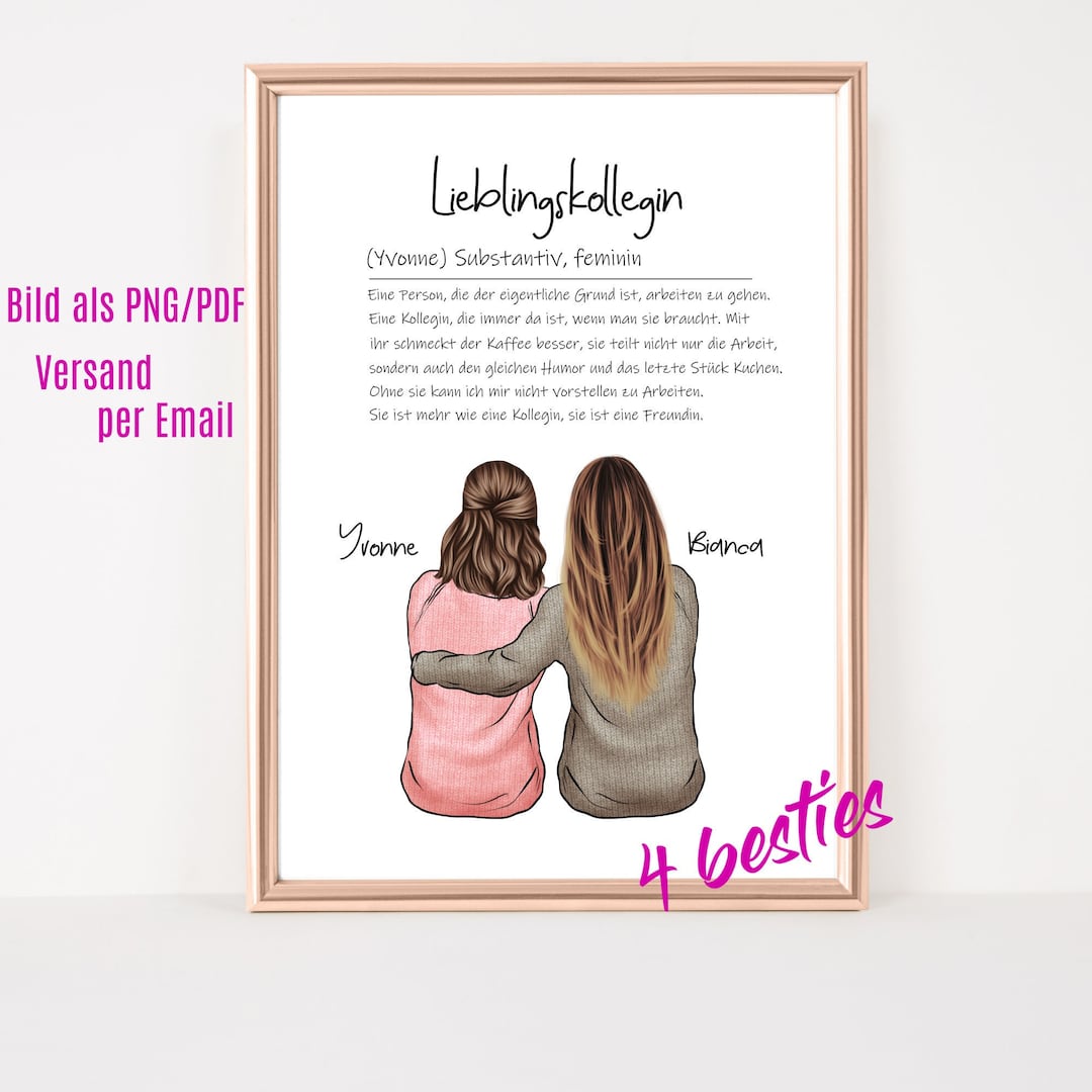 Favorite Colleague Definition Poster, Gift Colleague With Definition of ...