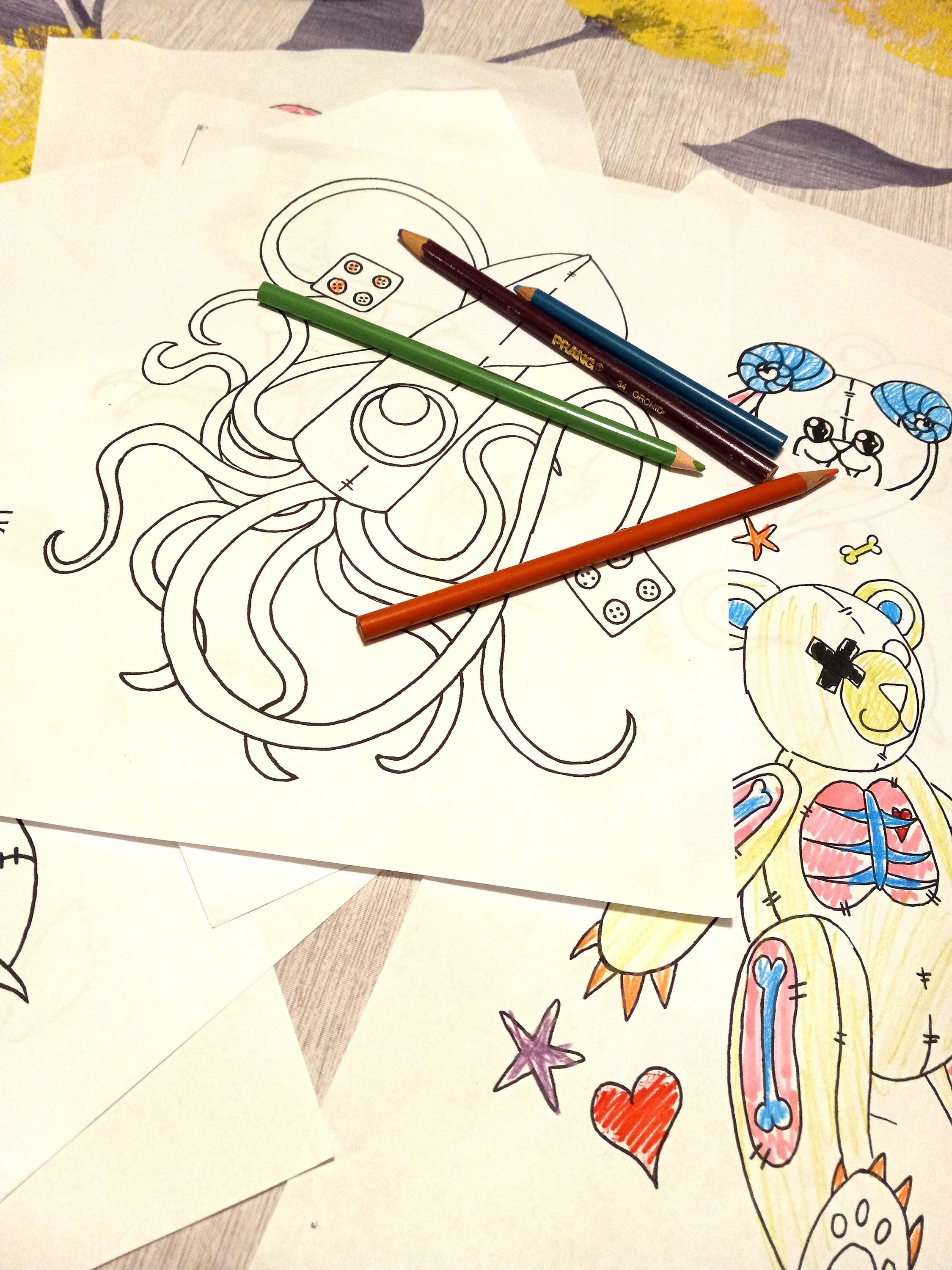 12 Monster Plush Coloring Pages Downloadable PFD - Etsy