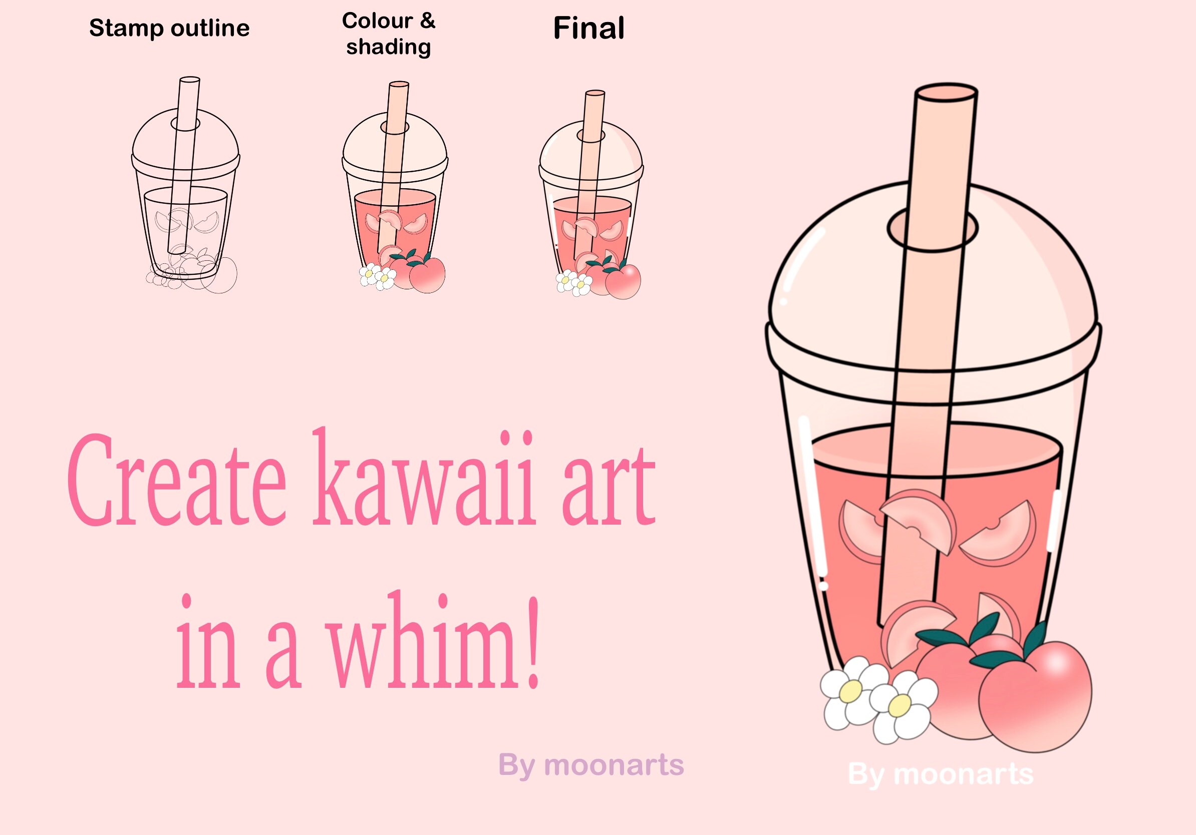 Kawaii Procreate Brushes, Kawaii Aesthetic Stamps, Kawaii Aesthetic ...