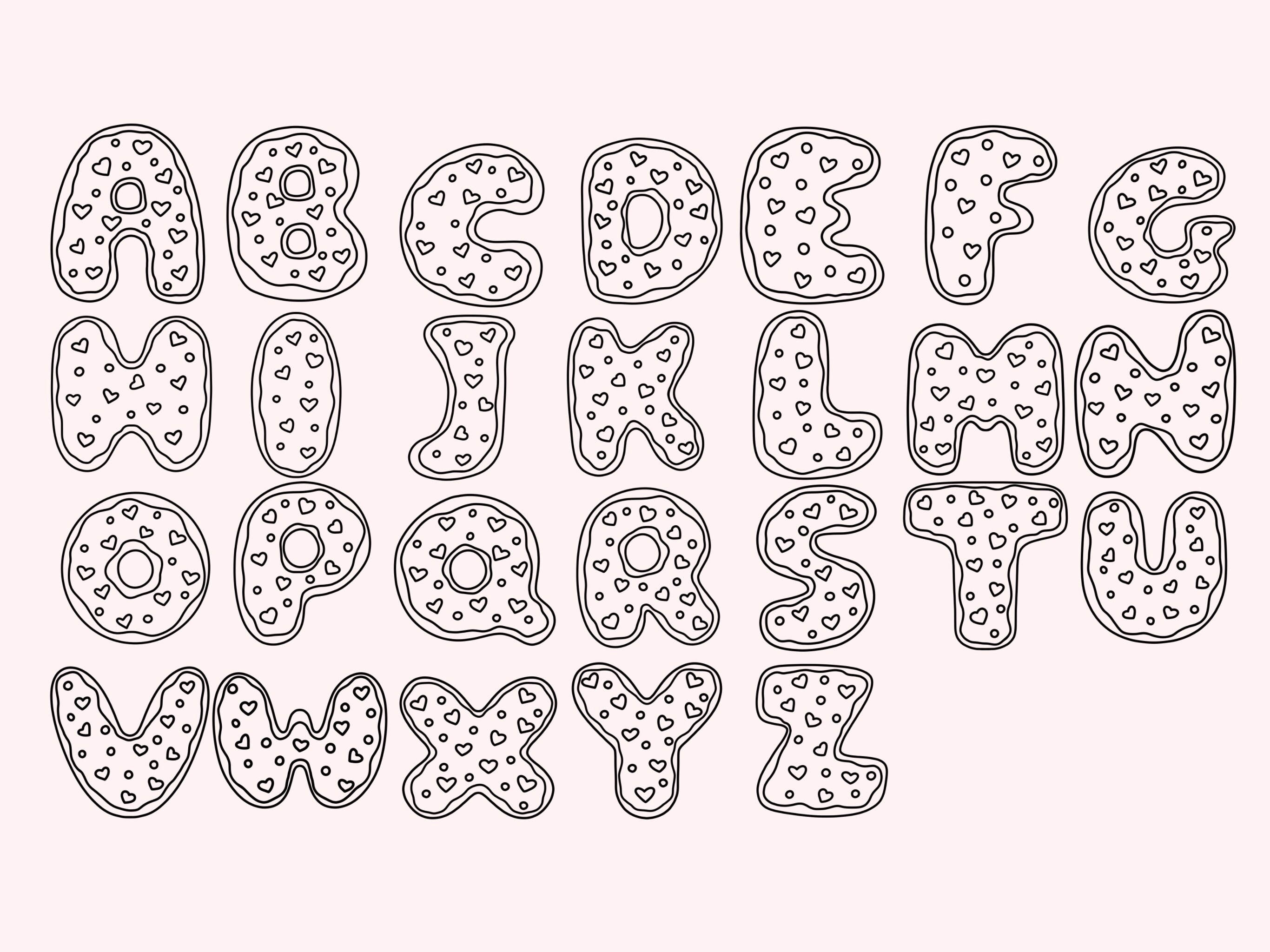 Procreate Cookies Alphabet Stamps, Cookie Letter Numbers Stamps ...