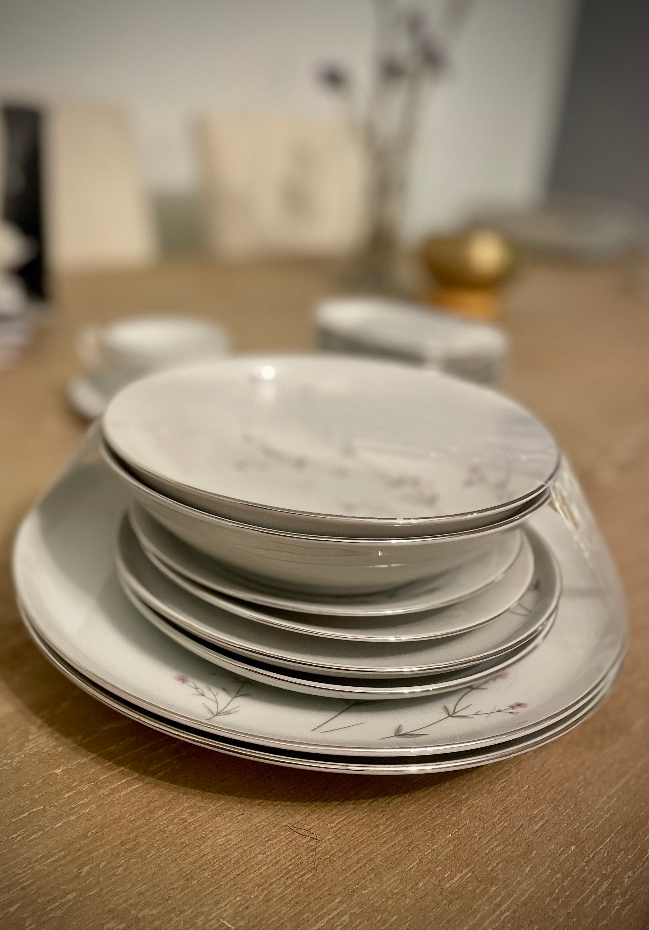 Vintage "cherry Blossom" Pattern Fine Bohemian China Czechoslovakia ...