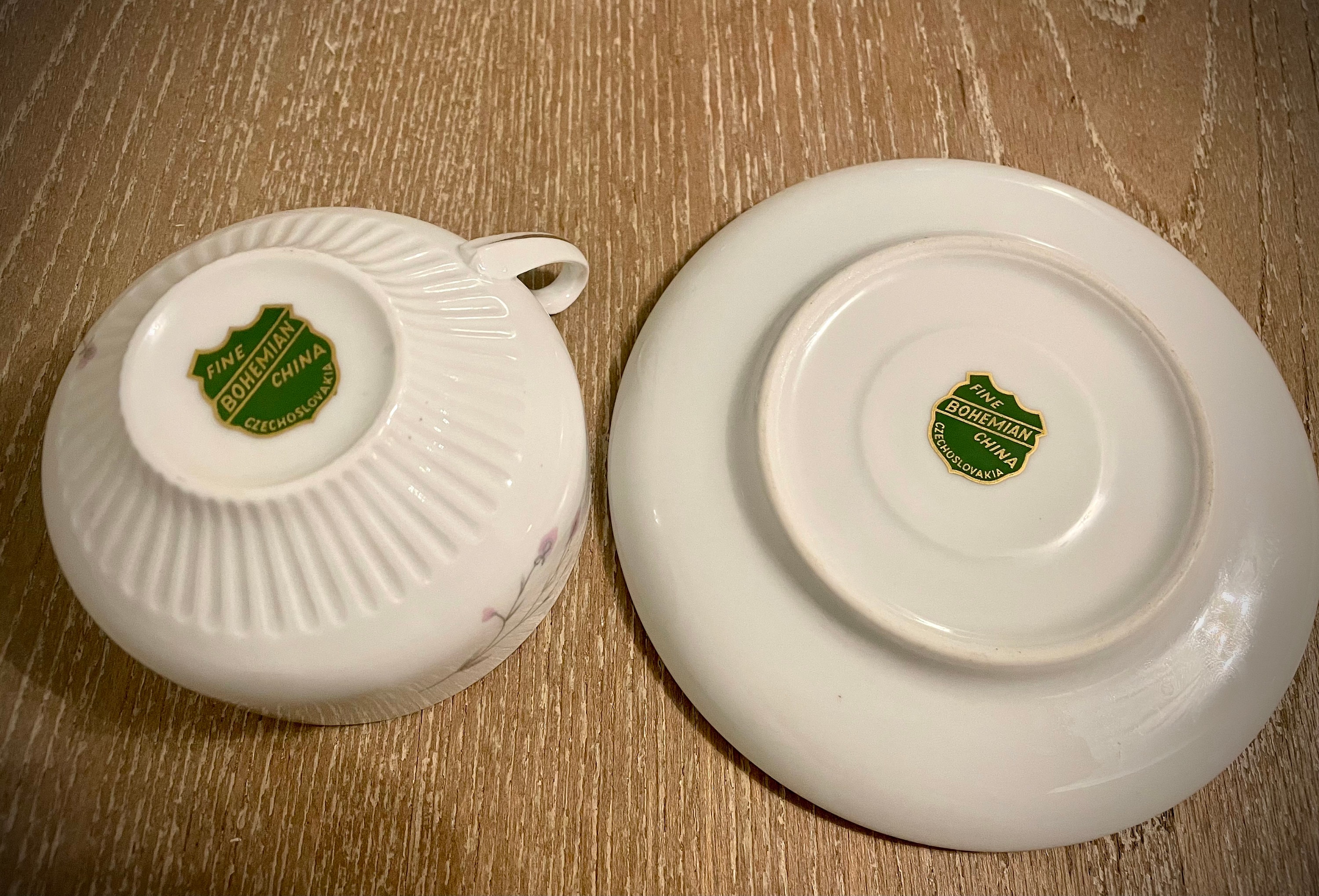 Vintage "cherry Blossom" Pattern Fine Bohemian China Czechoslovakia ...