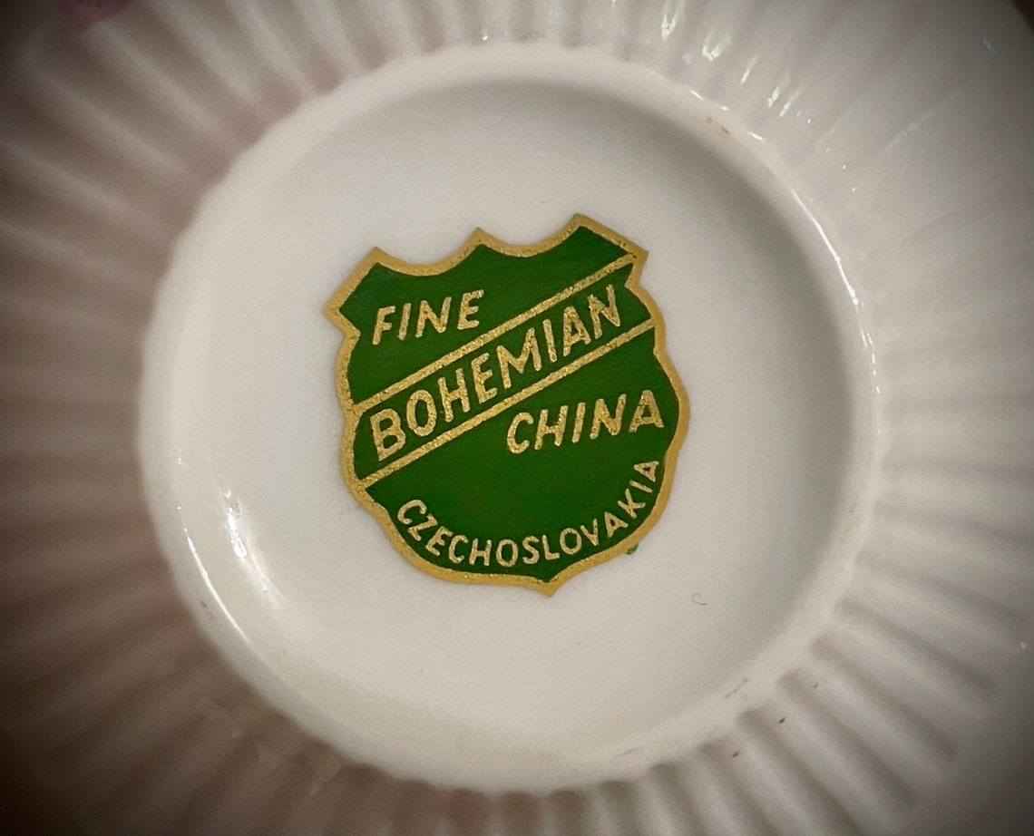 Vintage "cherry Blossom" Pattern Fine Bohemian China Czechoslovakia ...