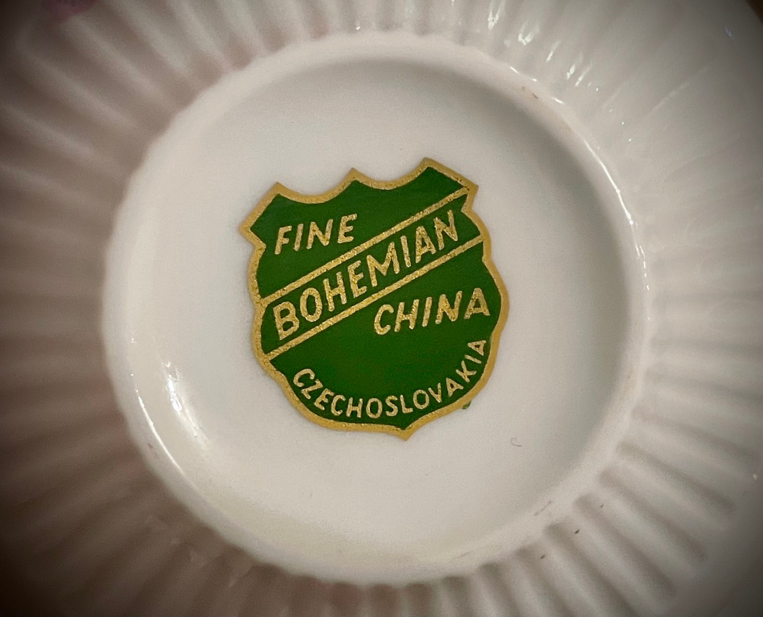 Vintage "cherry Blossom" Pattern Fine Bohemian China Czechoslovakia ...