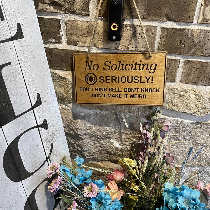 No Soliciting Signs Funny - Etsy