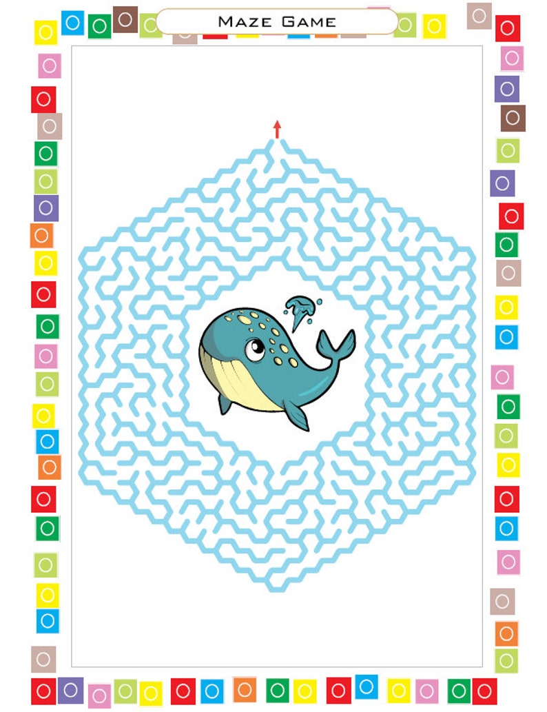 Busy Book Toddler Printable Maze Game, Learning Worksheet, Busy Book ...