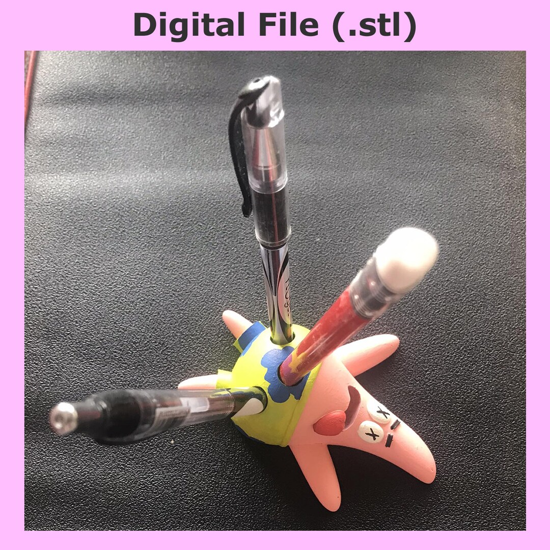 Patrick Star From Sponge Bob Series Pen/pencil Holder STL File - Etsy UK