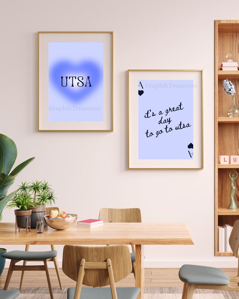 UTSA Wall Art, UTSA Wall Prints, Dorm Decor, College Wall Art, UTSA ...