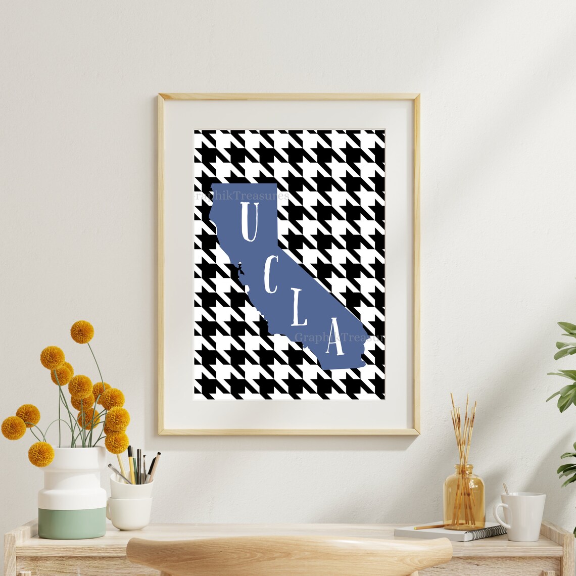UCLA Wall Art, UCLA Wall Prints, UCLA Wall Decor, Dorm Decor, Bruins ...