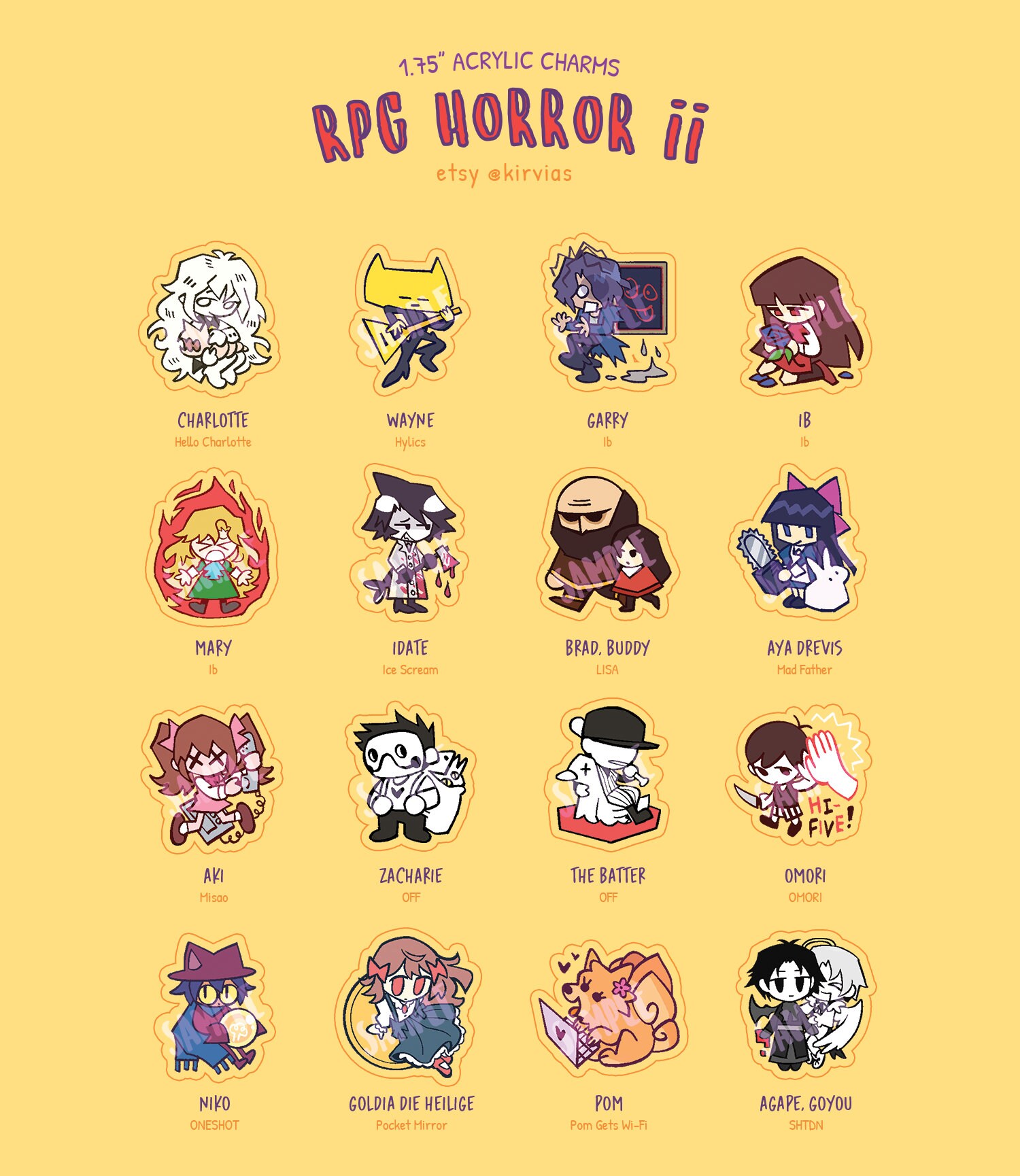 RPG Horror Charms - Etsy Australia