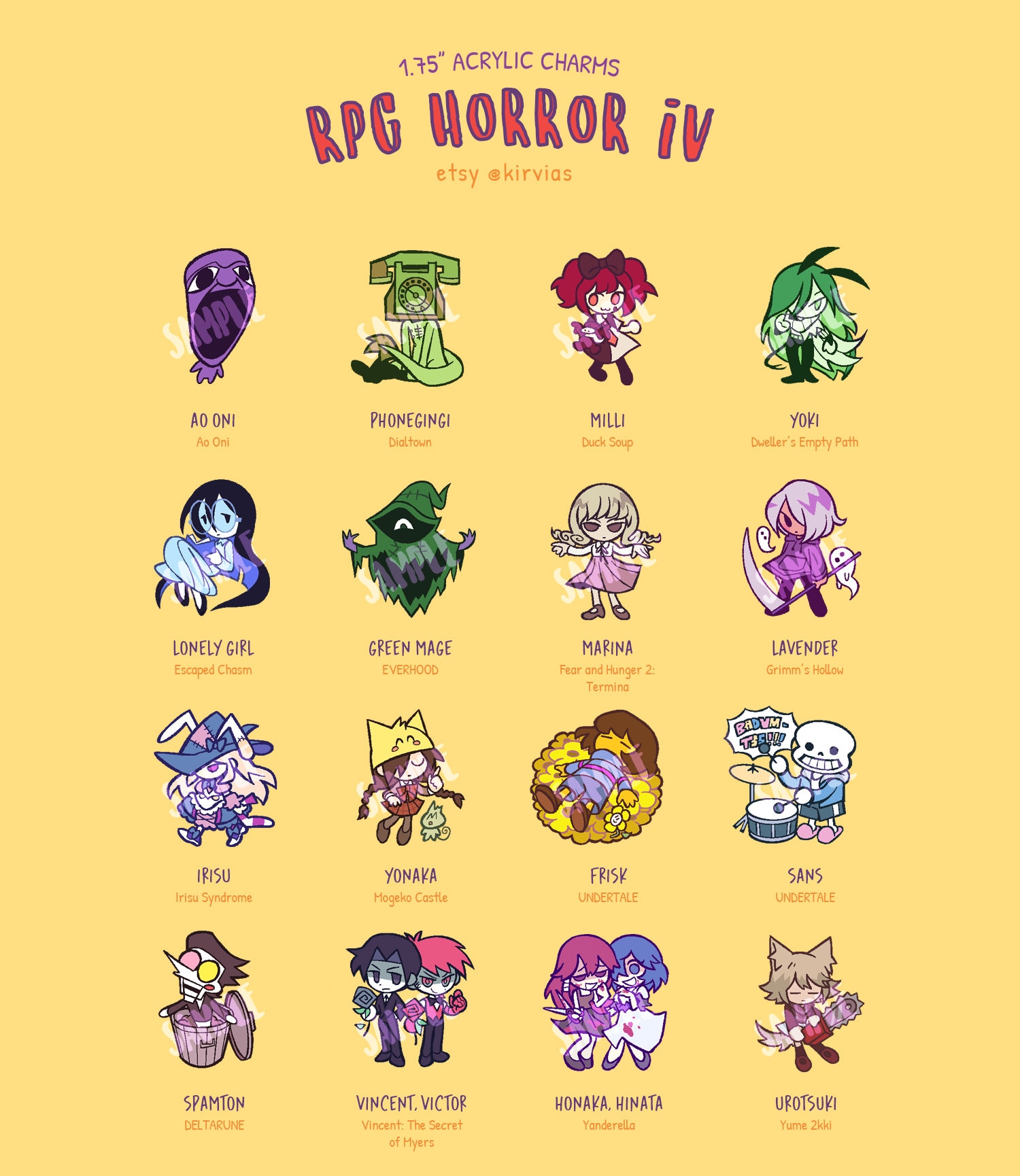 RPG Horror Charms - Etsy Australia