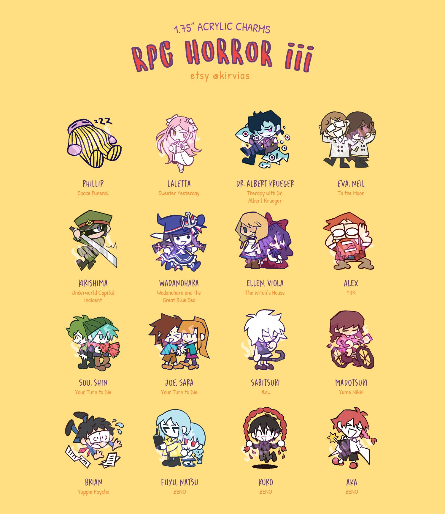 RPG Horror Charms - Etsy Australia