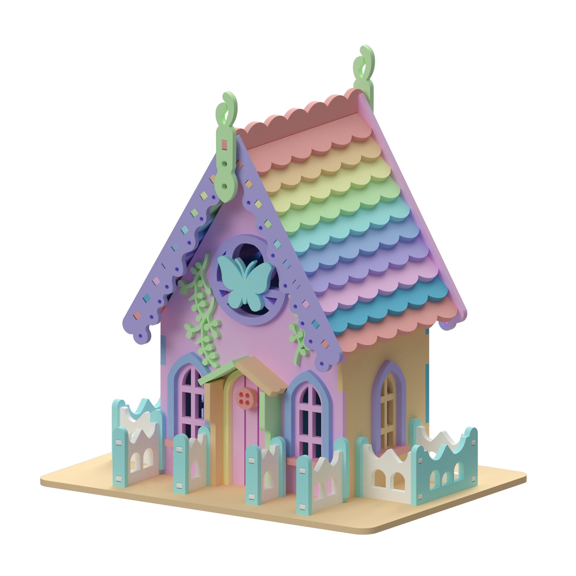 5 Fairy House Pack 2, Laser Cut Design, File Vector for Laser,svg,laser ...